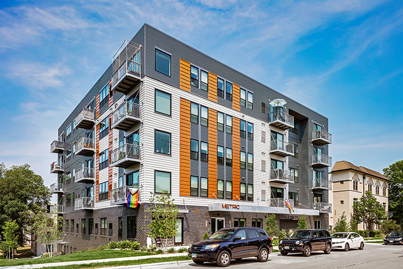 Playful Facade Gives Mid-Rise Apartments a Youthful Vibe - Building