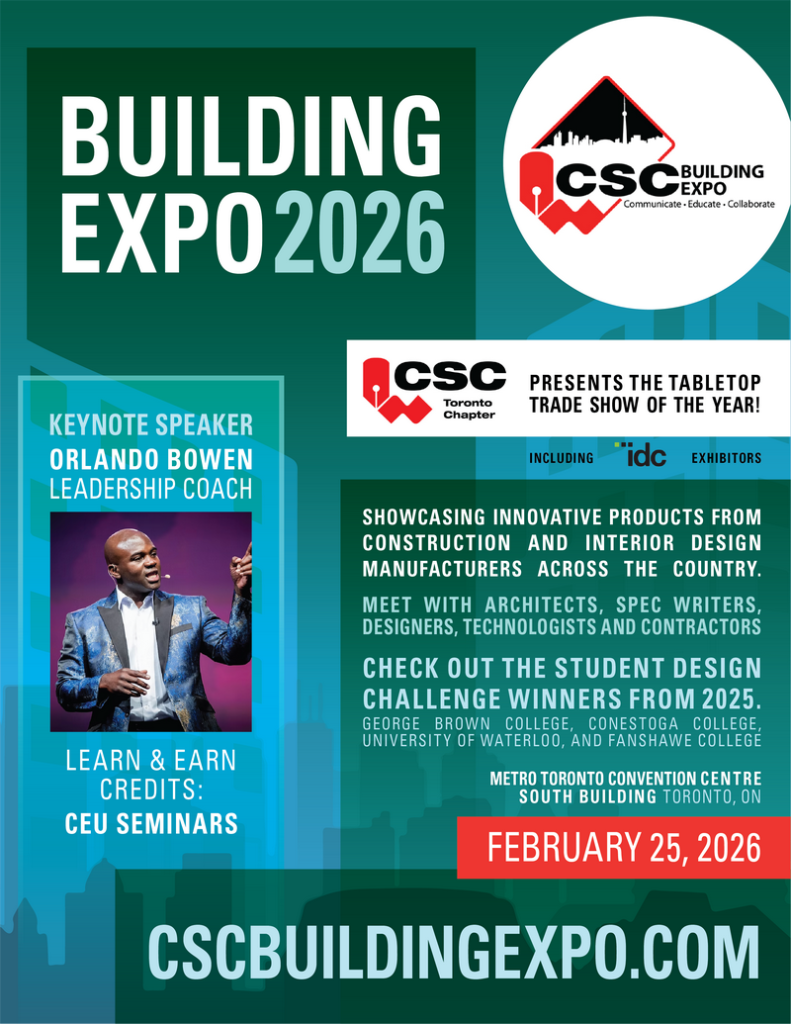 CSC Toronto Chapter BUILDING EXPO 2026 – February 25 - Canadian Architect
